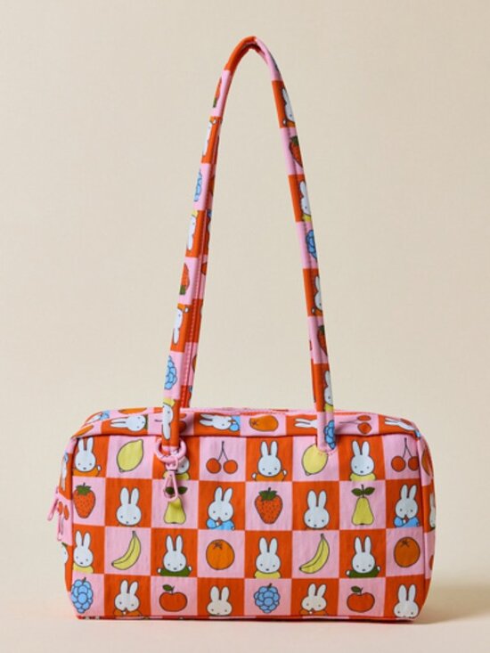 BAGGU | Bags | Nwt Baggu X Miffy Nylon Bowler Bag Checkered Fruit Miffy ...